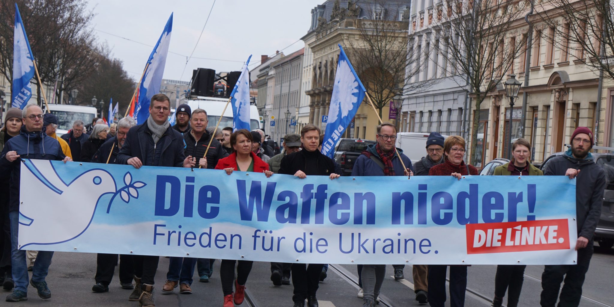 Ostermarsch der Linken in Potsdam. | TP-Presseagentur